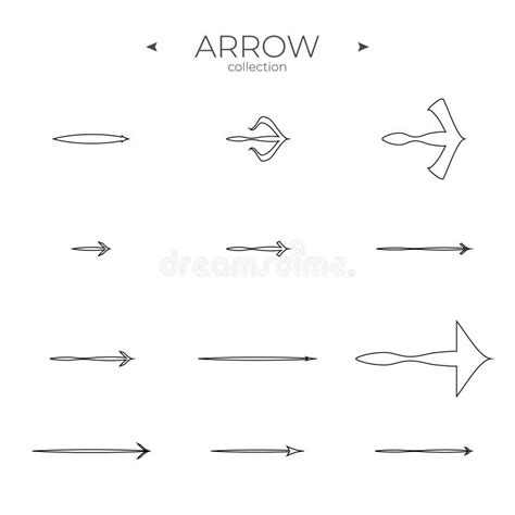 Line Arrow Icon Set Line Icons Collection Modern Vector Symbols