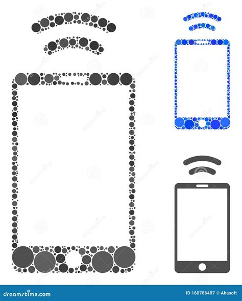 圆点移动红外信号合成图标 向量例证 插画 包括有 数字式 小点 通信装置 模式 构成 平面 160786407