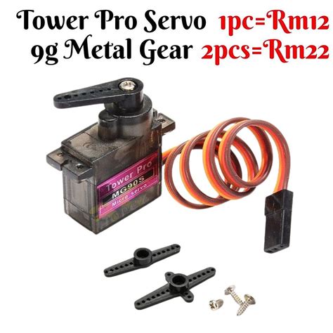 towerpro mg90s 9g micro analog metal gear servo 180 degree with servo