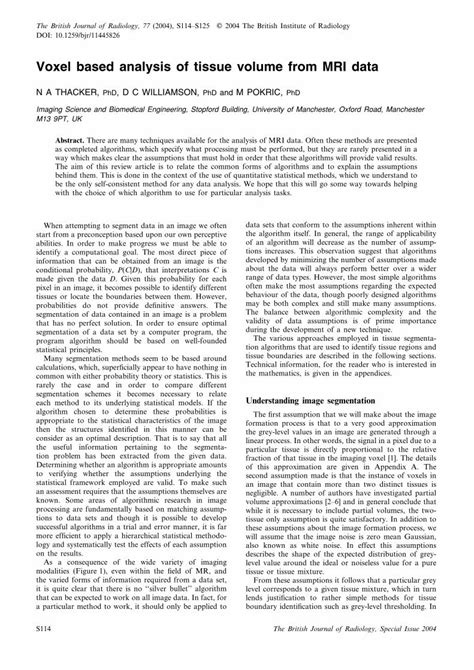 pdf voxel based analysis of tissue volume from mri data dokumen tips