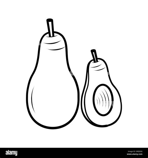 Avocado Editable And Resizeable Vector Icon Stock Vector Image And Art