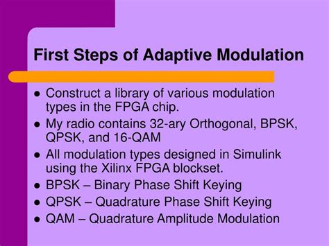 Ppt Implementing Adaptive Modulation In A Software Defined Cognitive Radio Powerpoint