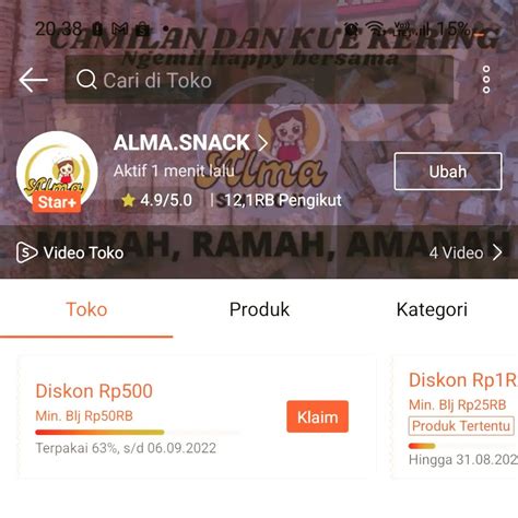 Alma Snack Cikarang Berawal Dari Pengguna Setia Shopee Belanja Di Setiap Even Nya Memanfaatkan