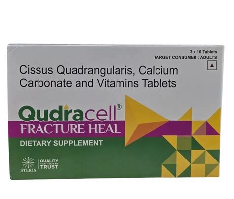 Qudracell Fracture Heal Cissus Quadrangularis Calcium Carbonate And