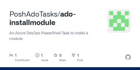 GitHub PoshAdoTasks Ado Installmodule An Azure DevOps PowerShell