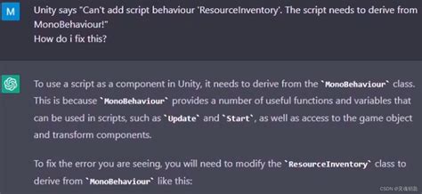 如何使用chatgpt开发unity小游戏chatgpt 生成unity游戏代码 Csdn博客