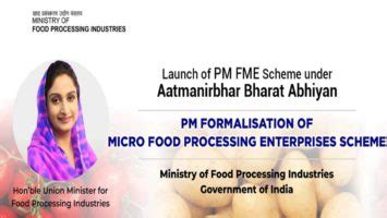 PM FME Scheme Registration Login At Pmfme Mofpi Gov In Portal