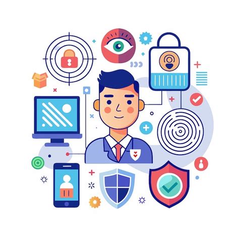 Seguridad Y Protección Realistas Conjunto De Diferentes Iconos Vector