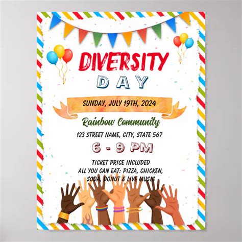 Cultural Diversity Day Event Flyer Poster Zazzle