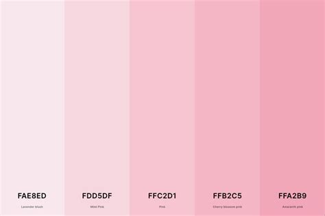 25 Best Pink Color Palettes With Names And Hex Codes Color Palette Pink Hex Color Palette