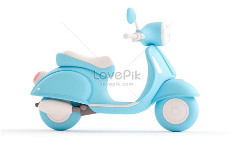 레트로 소형 오토바이 일러스트 무료 다운로드 Lovepik