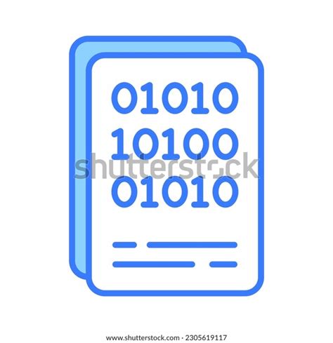 Binary Coding On Sheet Showing Vector Stock Vector Royalty Free
