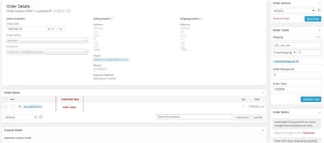 Php Show Product Meta In Order Items Table In Order Details Stack