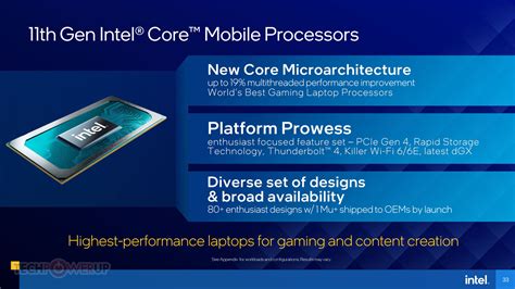 Intel Announces Th Gen Core Tiger Lake H Mobile Processors Techpowerup