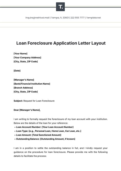 Free Loan Application Letter Templates Editable And Printable
