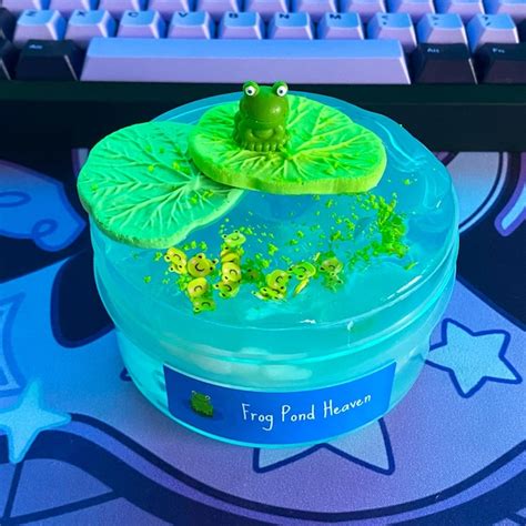 Tangerine Temptation Bingsu Slime Crunchy Slime Bubble Popping Slime