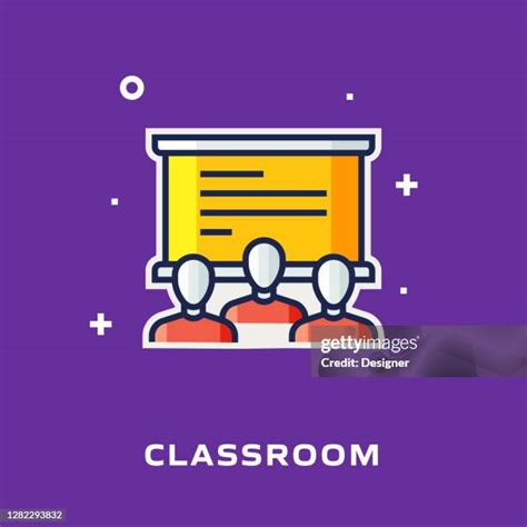 Classroom Flat Line Icon Vector Symbol Illustration High Res Vector