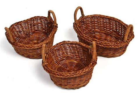 Set Of 3 Assorted Fern Mini Baskets Baskets Buckets And Boxes Home Decor Factory Direct Craft