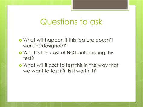 Developing An Automated Testing Strategy Ppt