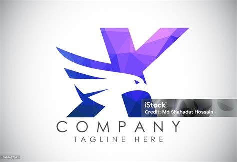 독수리 머리 음의 공간 기호가 있는 영어 알파벳 X 크리 에이 티브 독수리 머리 벡터 디자인 템플릿 개념에 대한 스톡 벡터 아트