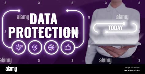 text sign showing data protectionprotect ip addresses and personal data