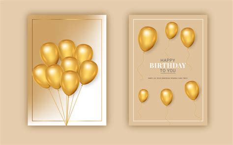 Birthday Congratulations Template Design With Colorful Balloons Birthdays