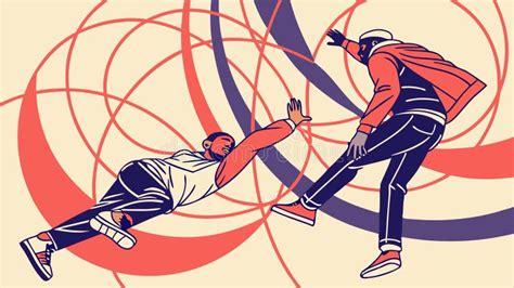 Dynamic Illustration Of People Dancing Or Performing Vector Design Generative Ai Stock Vector