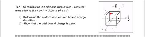 Solved Pr 1 ﻿the Polarization In A Dielectric Cube Of Side L