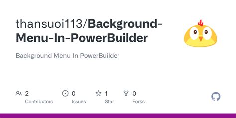 Github Thansuoi113 Background Menu In Powerbuilder Background Menu In Powerbuilder