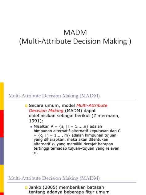 Madm Saw Pert 7 Spk Sistem Pendukung Keputusan Pdf