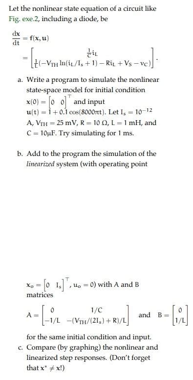 Solved A Nonlinear Diode Model Gives A Diodes Elemental