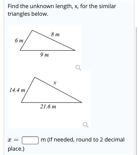 answered find the unknown length x for the… bartleby