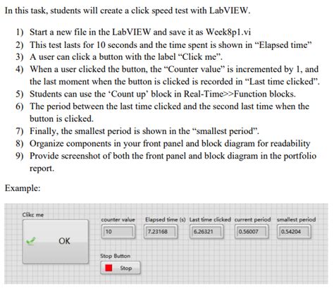 Solved In This Task Students Will Create A Click Speed Test Chegg