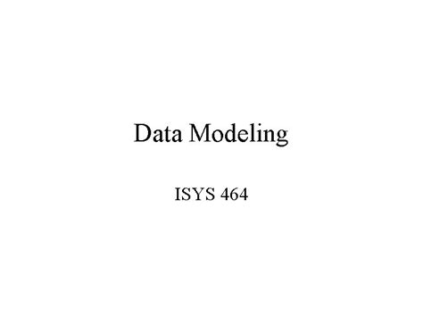 Data Modeling Isys 464 Install Oracle 10 G