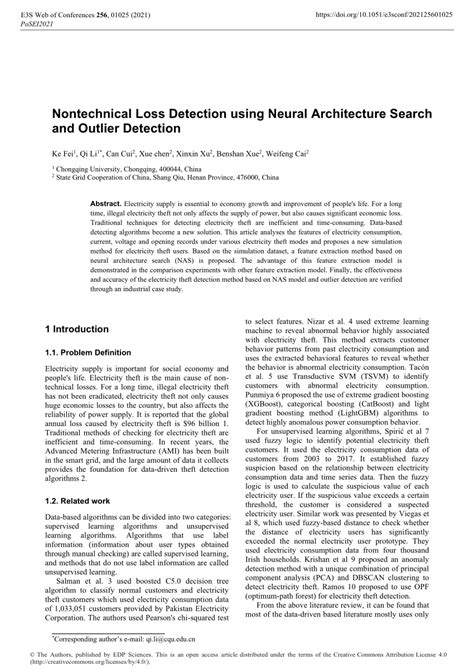 Pdf Nontechnical Loss Detection Using Neural Architecture Search And