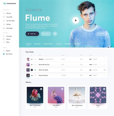 Ng Redesign Full View Music App Design Web Design Dashboard Design