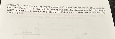 solved problem 5 ﻿a circular conducting loop composed of 10