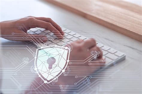 Premium Photo A Woman Programmer Is Typing A Code On Computer To Protect A Cyber Security From