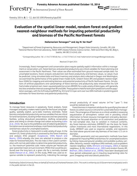 pdf evaluation of the spatial linear model random forest and