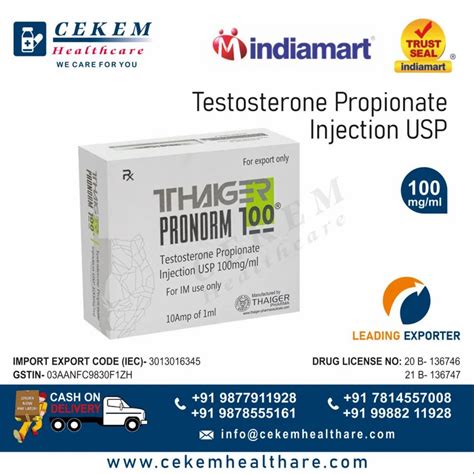 Testosterone Propionate 100mg Pronorm 100 Injection At ₹ 1800box