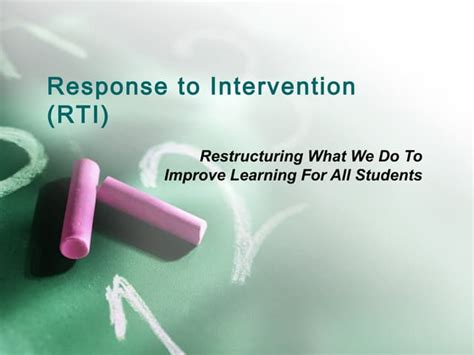 Response To Intervention Rti Presentation Ppt