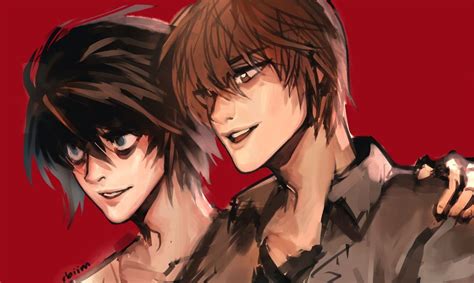 L Lawleit Light Yagami Death Note Fanart Death Note Death Note L