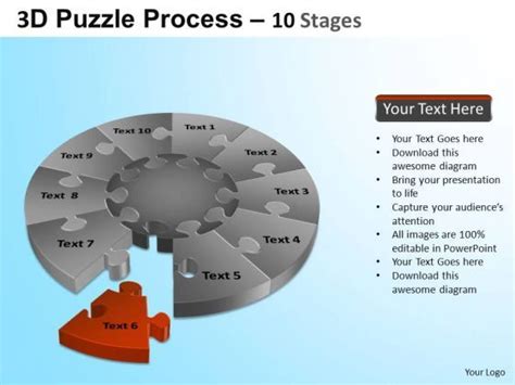 PowerPoint Slide Graphic Puzzle Segment Pie Chart Ppt Design Slides