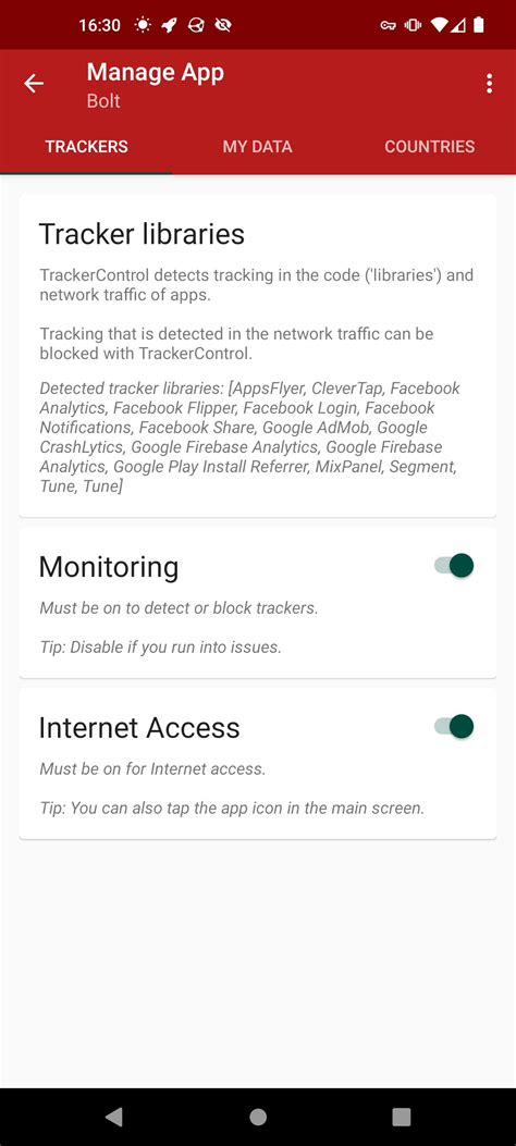 TrackerControl Does Not Do Anything Despite Detecting Trackers Issue TrackerControl