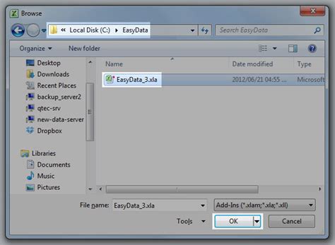 Install The EasyData Excel Add In Time Series EasyData Help