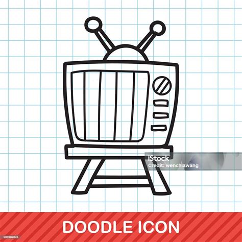 Tv Doodle Stock Illustration Download Image Now Broadcasting