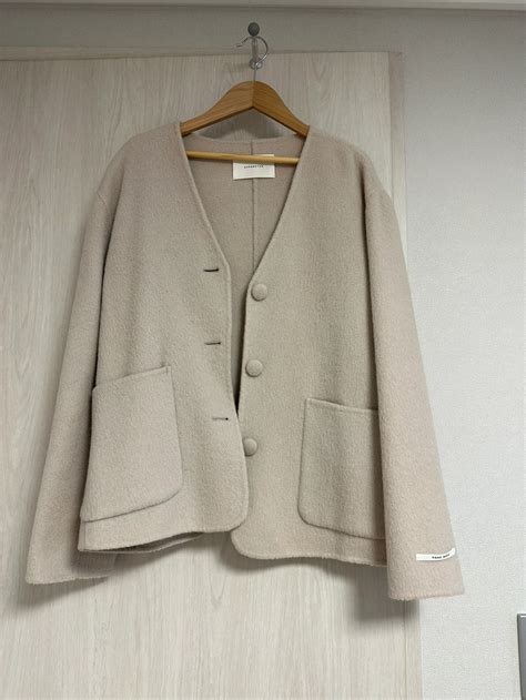 연핑크 핸드메이드코트 당근 중고거래