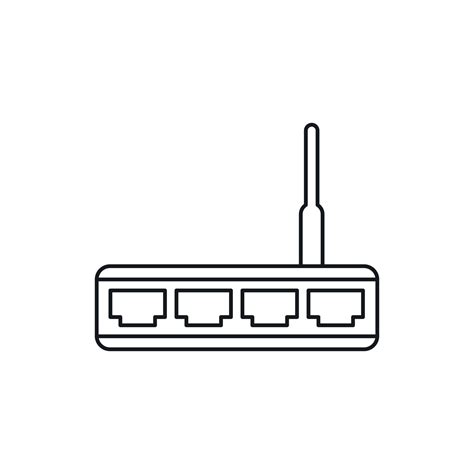 Router Icon Outline Style 14466917 Vector Art At Vecteezy