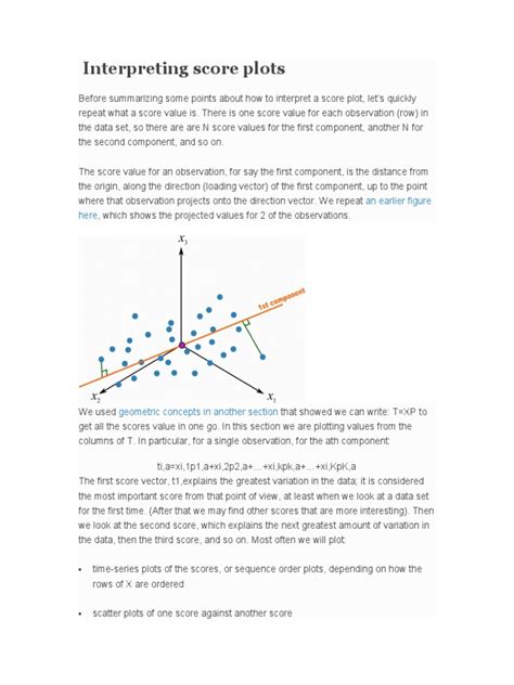 interpreting score plots pdf principal component analysis