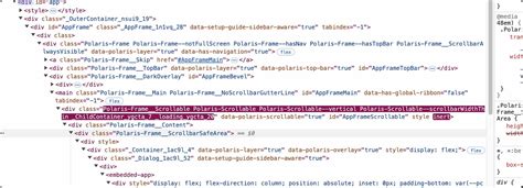Polaris Frame Has A Weird Transition Flicker When Using The Navigation Menu In My Embedded App